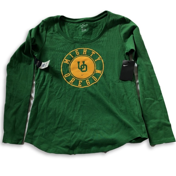 Nike | Tops | Nwt Oregon Ducks Nike Throwback Long Sleeve Womens Shirt ...